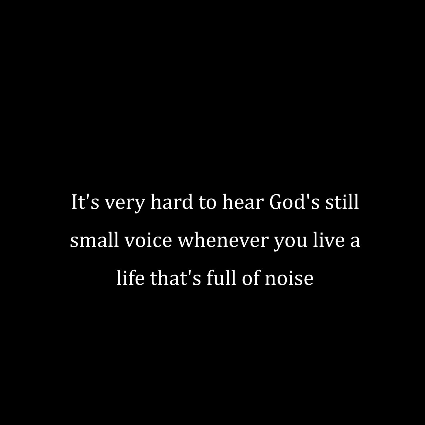 A still small voice. - Daryl Watson